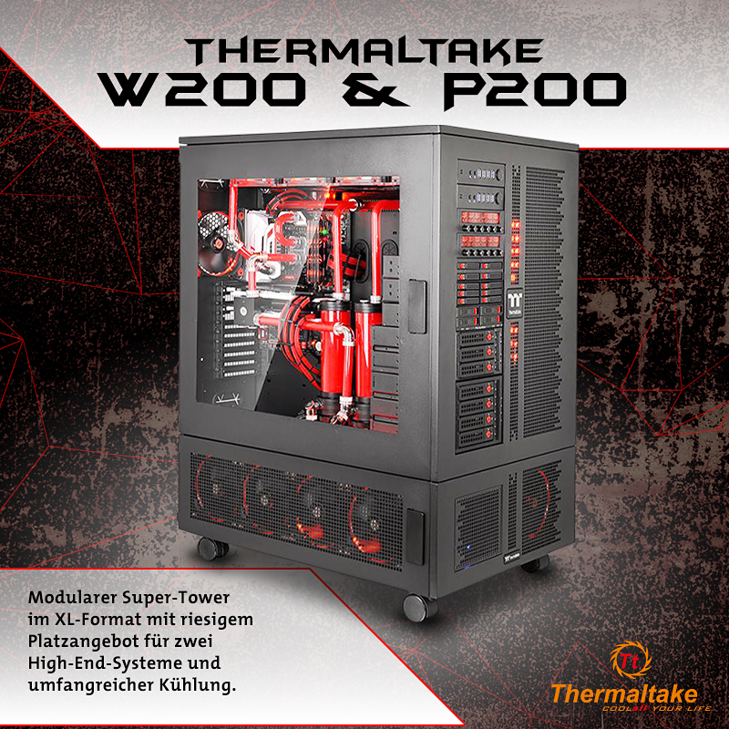 Core W200 und P200: Thermaltakes Super-Tower-Combo für zwei High-End ...
