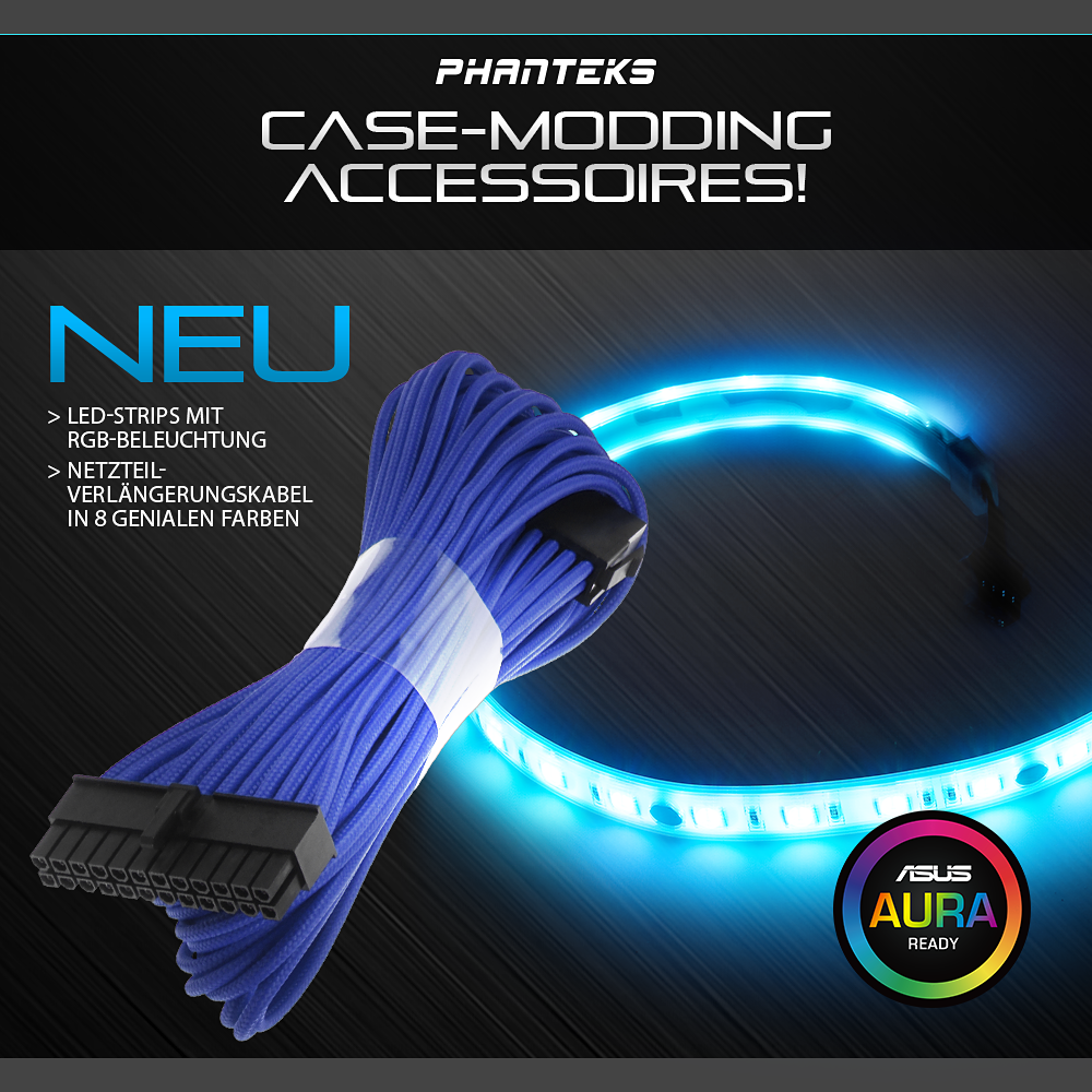 Phanteks RGB LED-Strips und Phanteks Sleeve-Verlängerungskabel jetzt ...