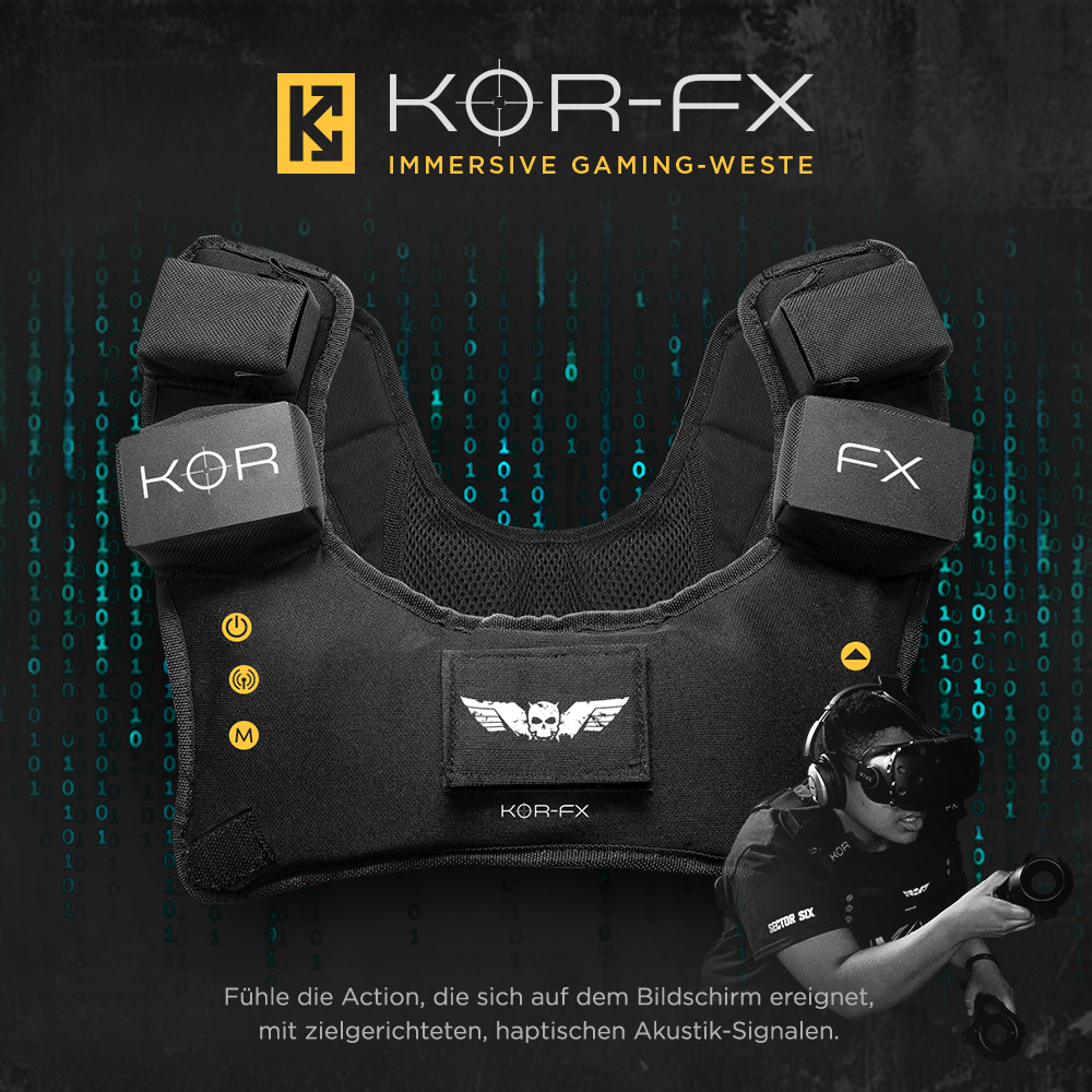 Built for VR - Die KOR-FX Force-Feedback-Weste für spürbares Gaming ist da! - Caseking Blog ...