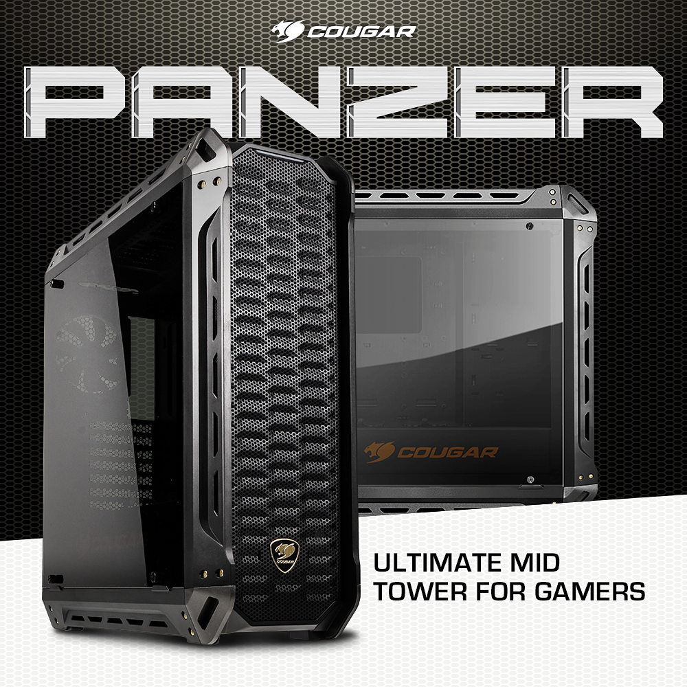 The Cougar Panzer Midi-Tower - Military Precision Paired with Elegant Tempered Glass! - Caseking ...