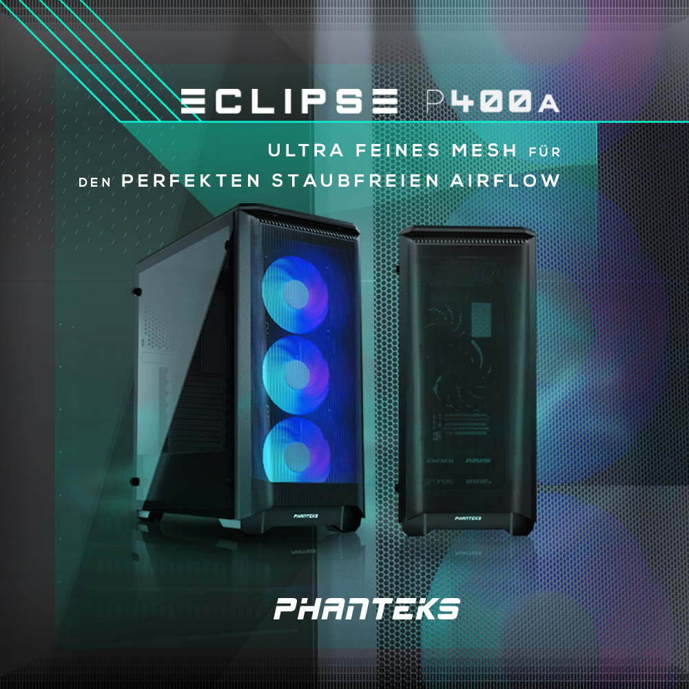 PHANTEKS Eclipse P400 Air Metal Mesh Front-Panel jetzt verfügbar ...