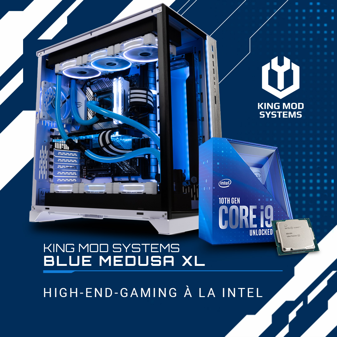 King Mod Systems Blue Medusa XL: High-End-Gaming à la Intel - Caseking ...