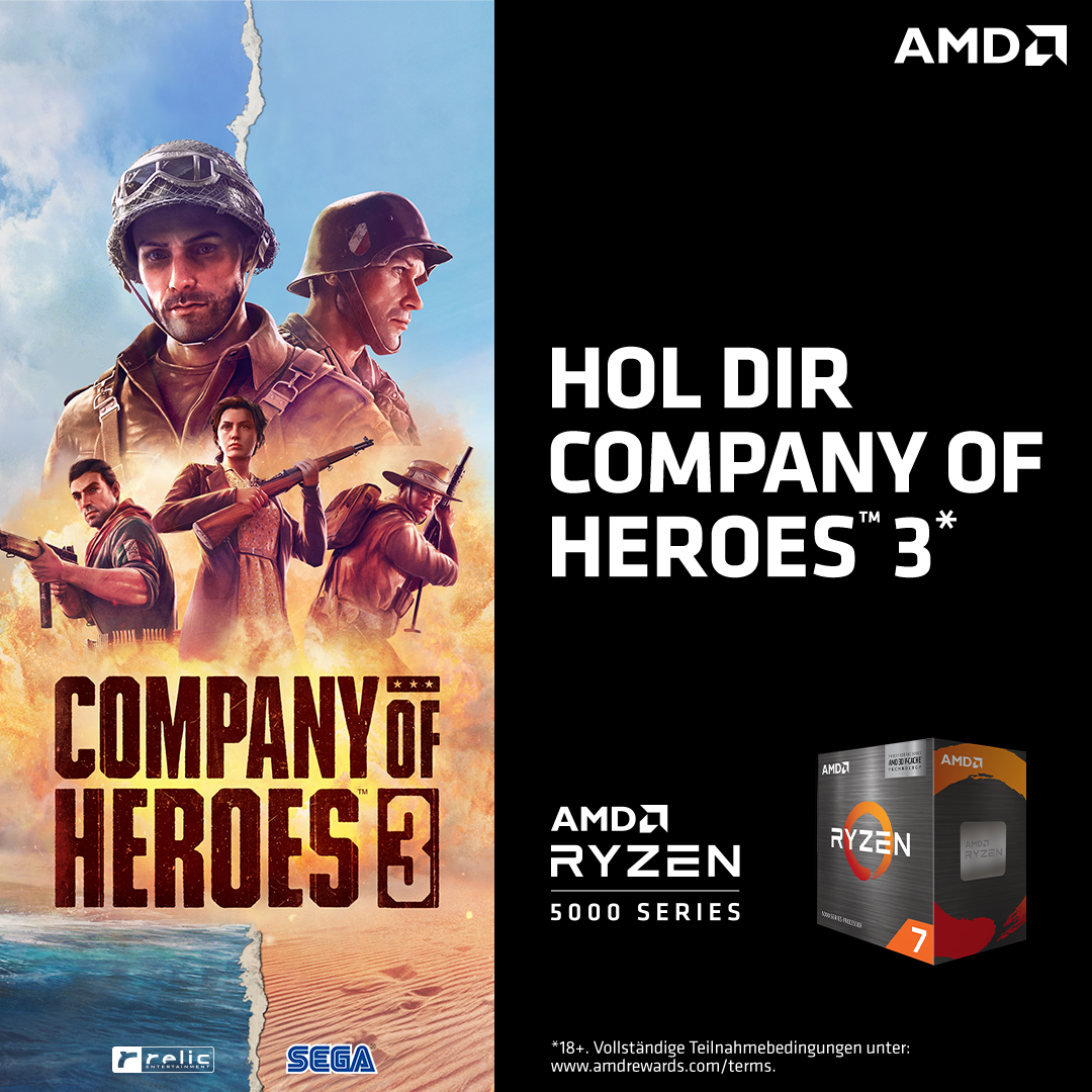 Company of Heroes 3 jetzt zu ausgewählten AMD Ryzen 5000 CPUs dazu erhalten! - Caseking Blog ...