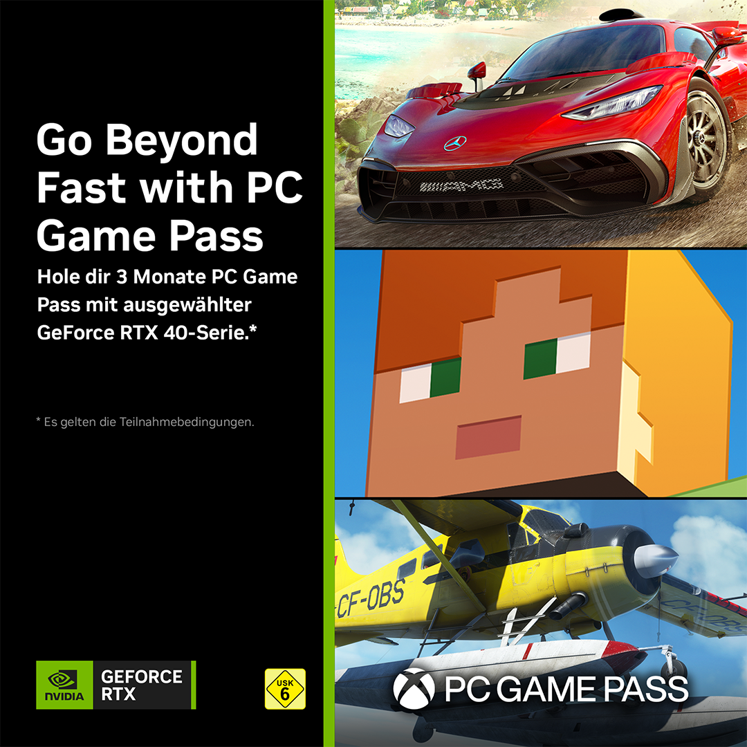 3 Monate PC Game Pass jetzt zu NVIDIA GeForce RTX 4090, 4080, 4070 (Ti ...