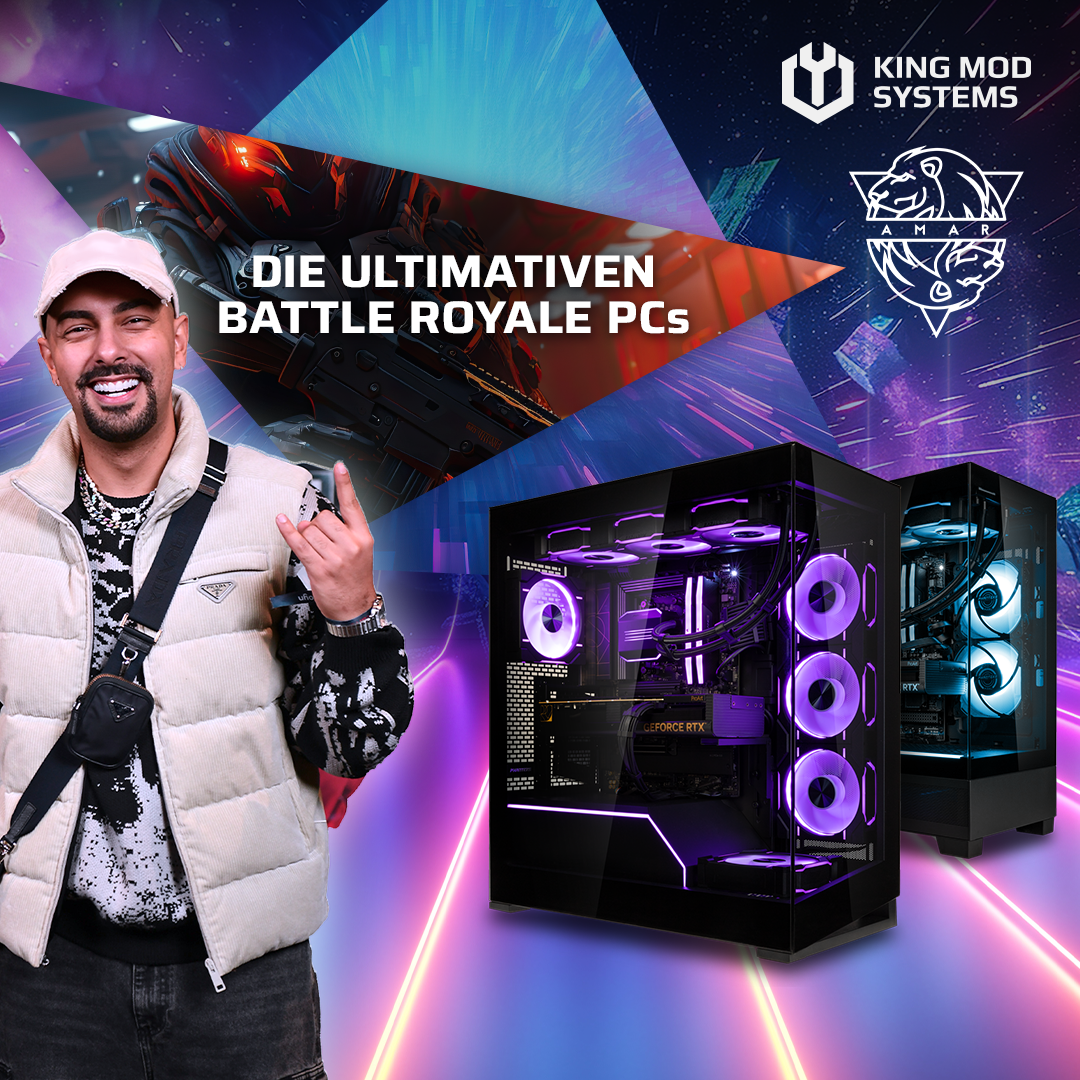AMAR x Caseking: Neue Gaming-PCs für Battle Royale Games