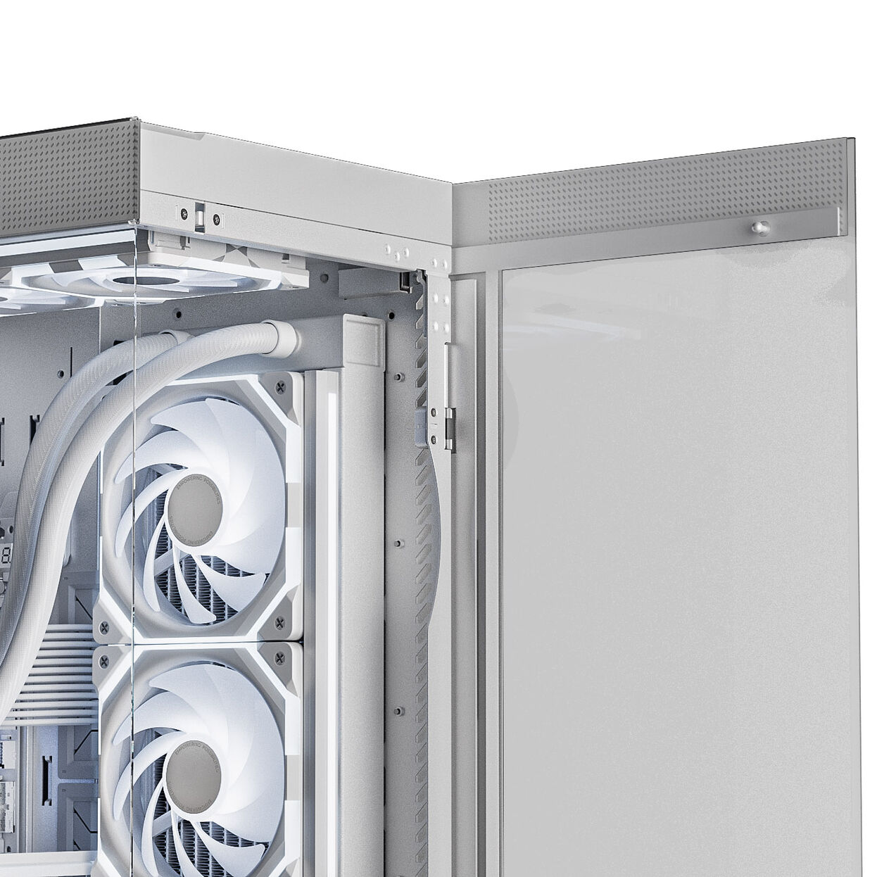 TRYX LUCA L70 PC Case, Mid-Tower, E-ATX, Tempered Glass – White