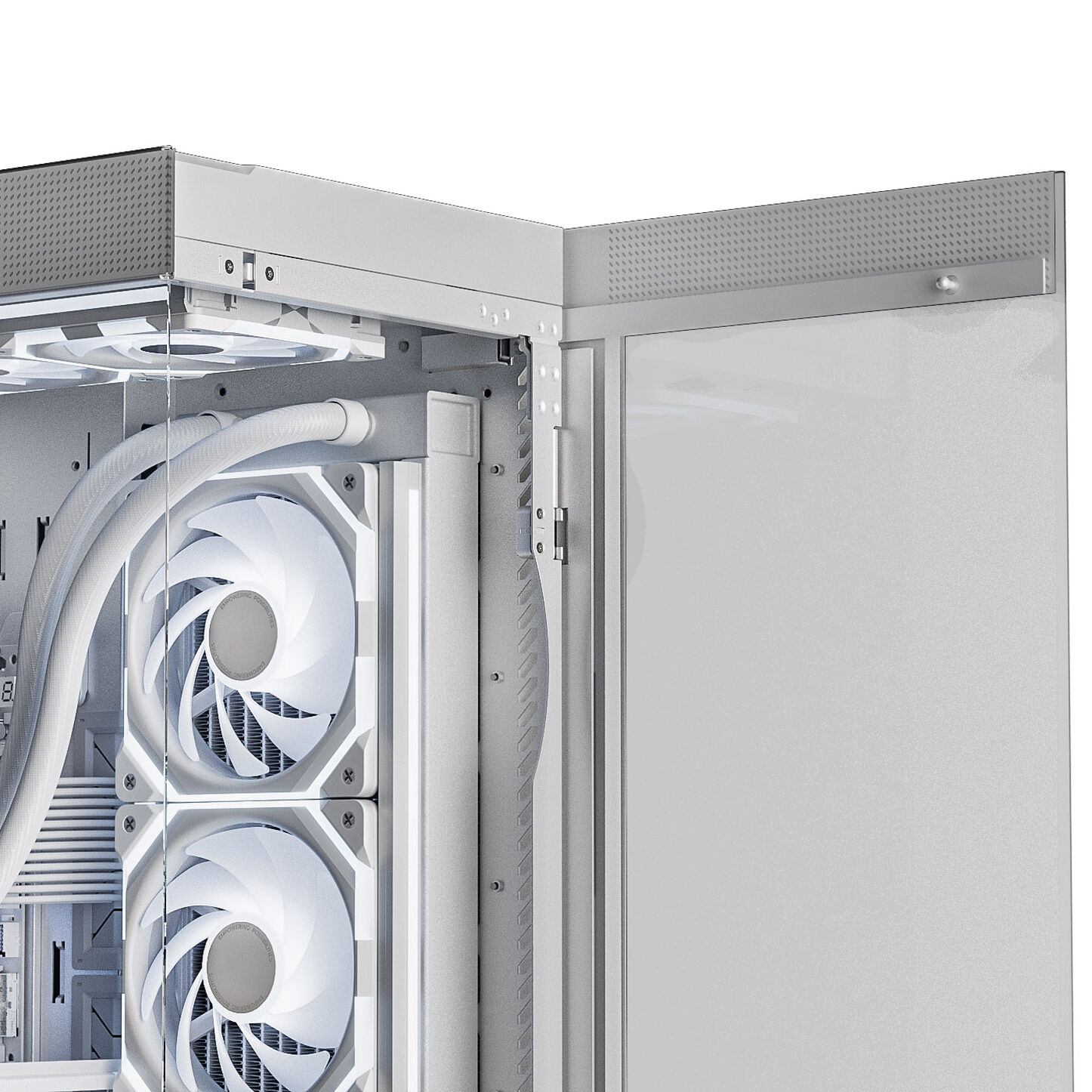 TRYX LUCA L70 PC Case, Mid-Tower, E-ATX, Tempered Glass – White