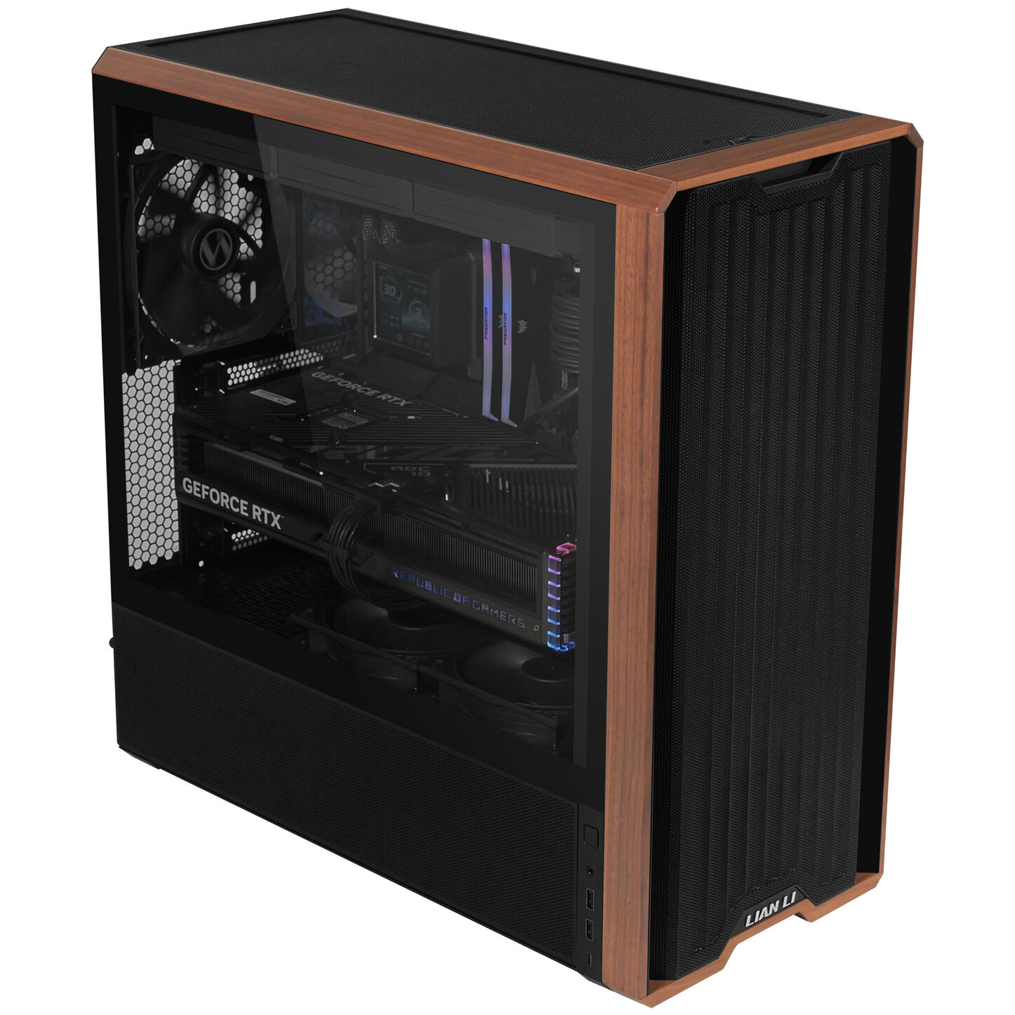Lian Li Lancool 217 PC Case, Mid Tower, ATX, Tempered Glass - Black