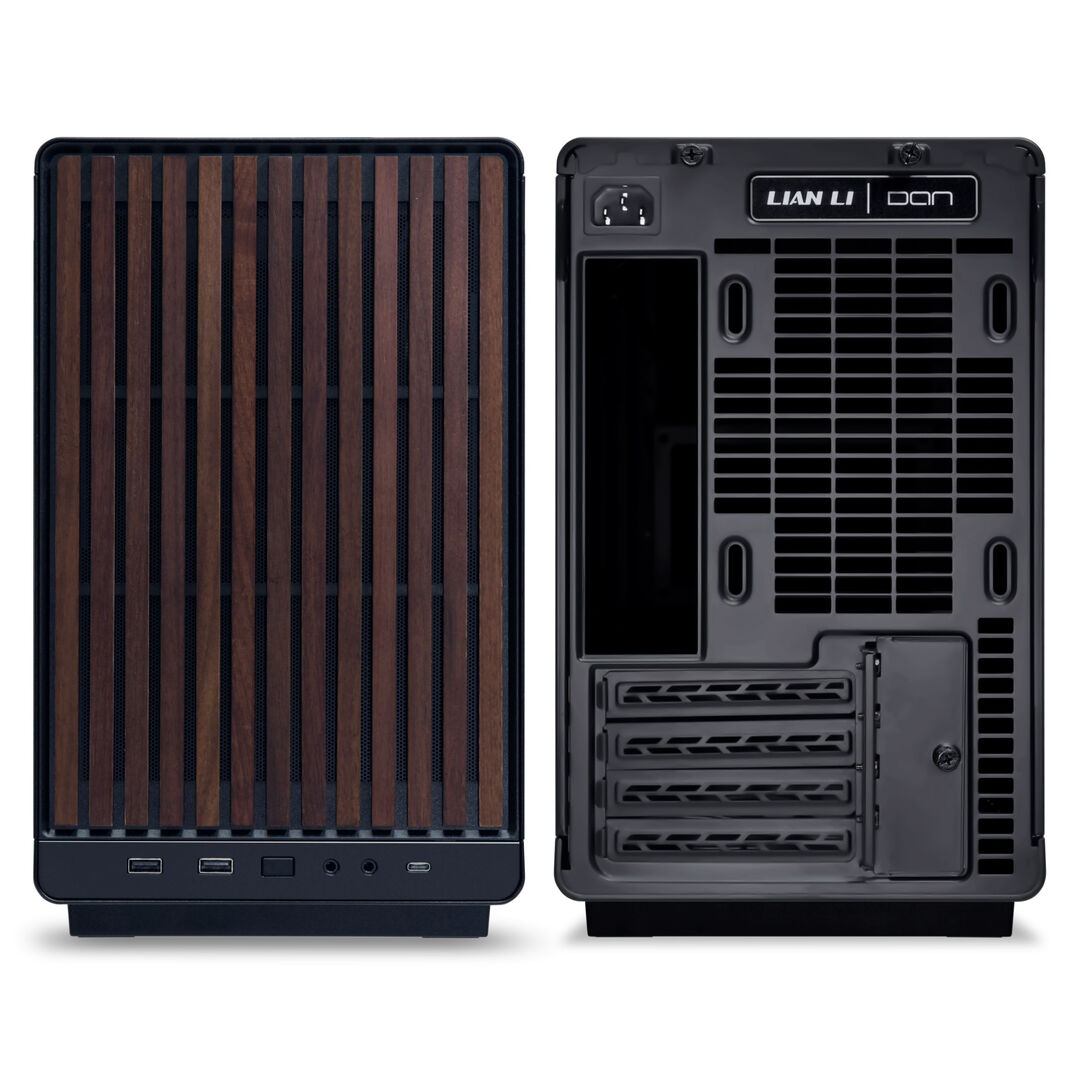 Lian Li DAN Cases A3-mATX Wood Edition PC Case, Micro-ATX - Walnut, Black
