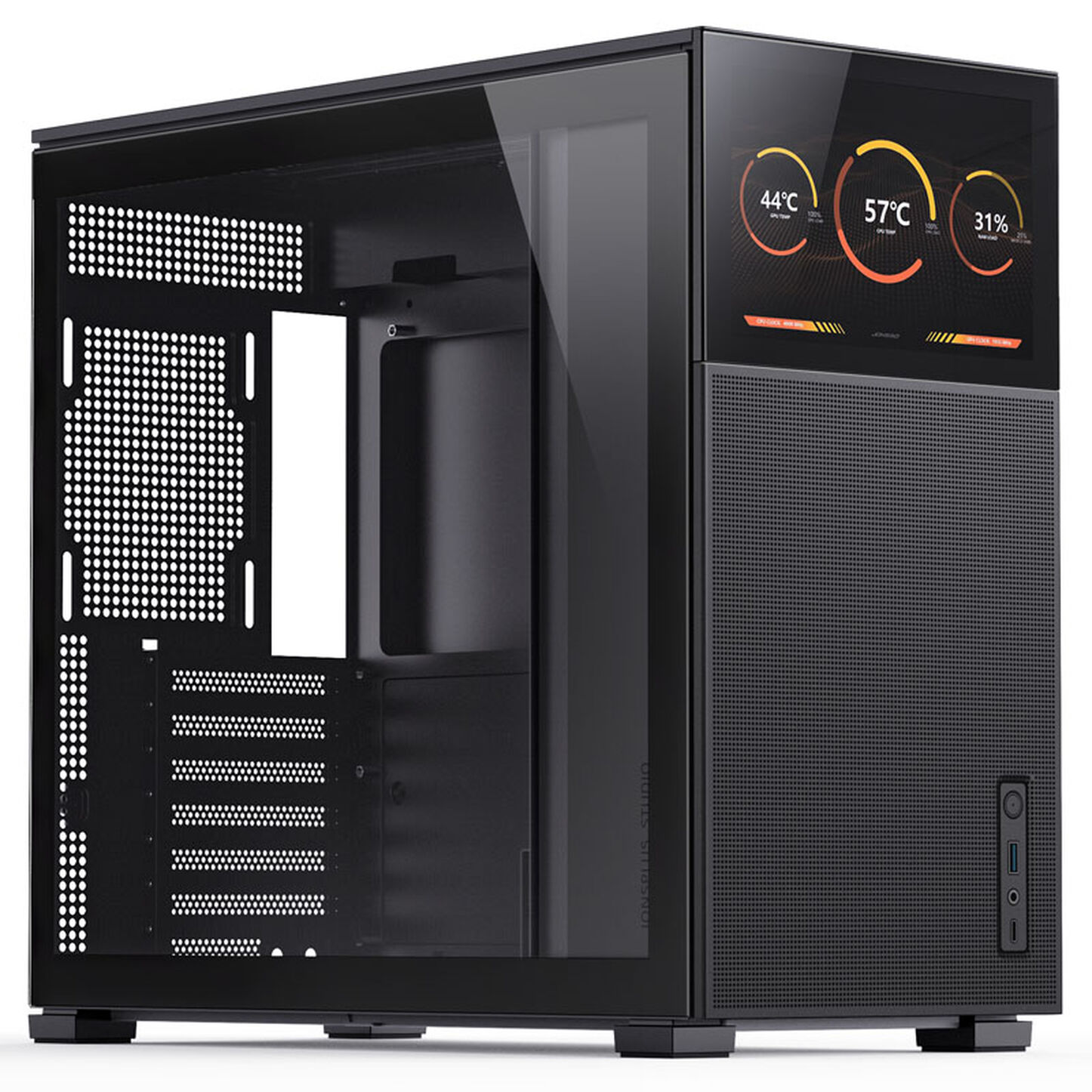 Jonsbo D41 MESH Screen ATX Case, Tempered Glass - black
