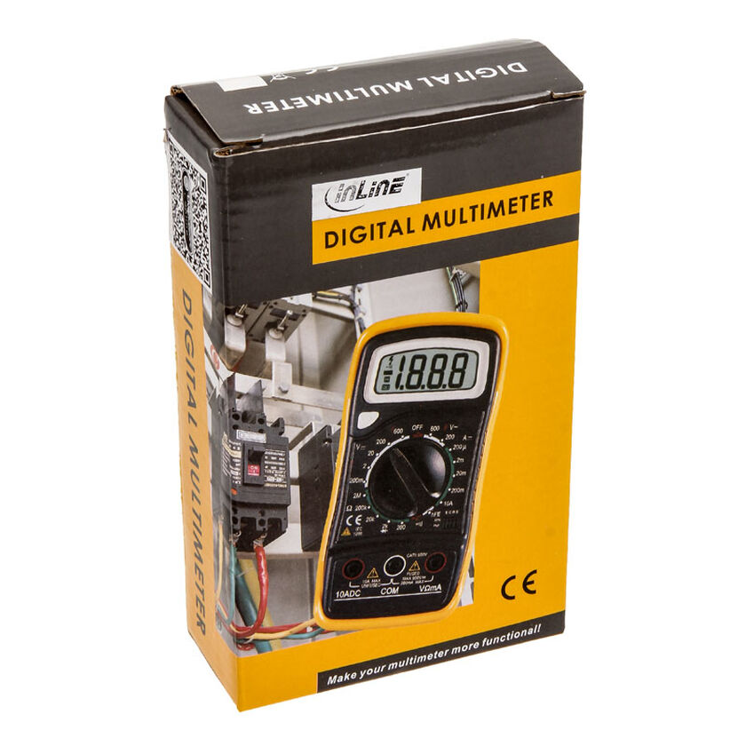 InLine multimeter, with temperature sensor and transistor measurement