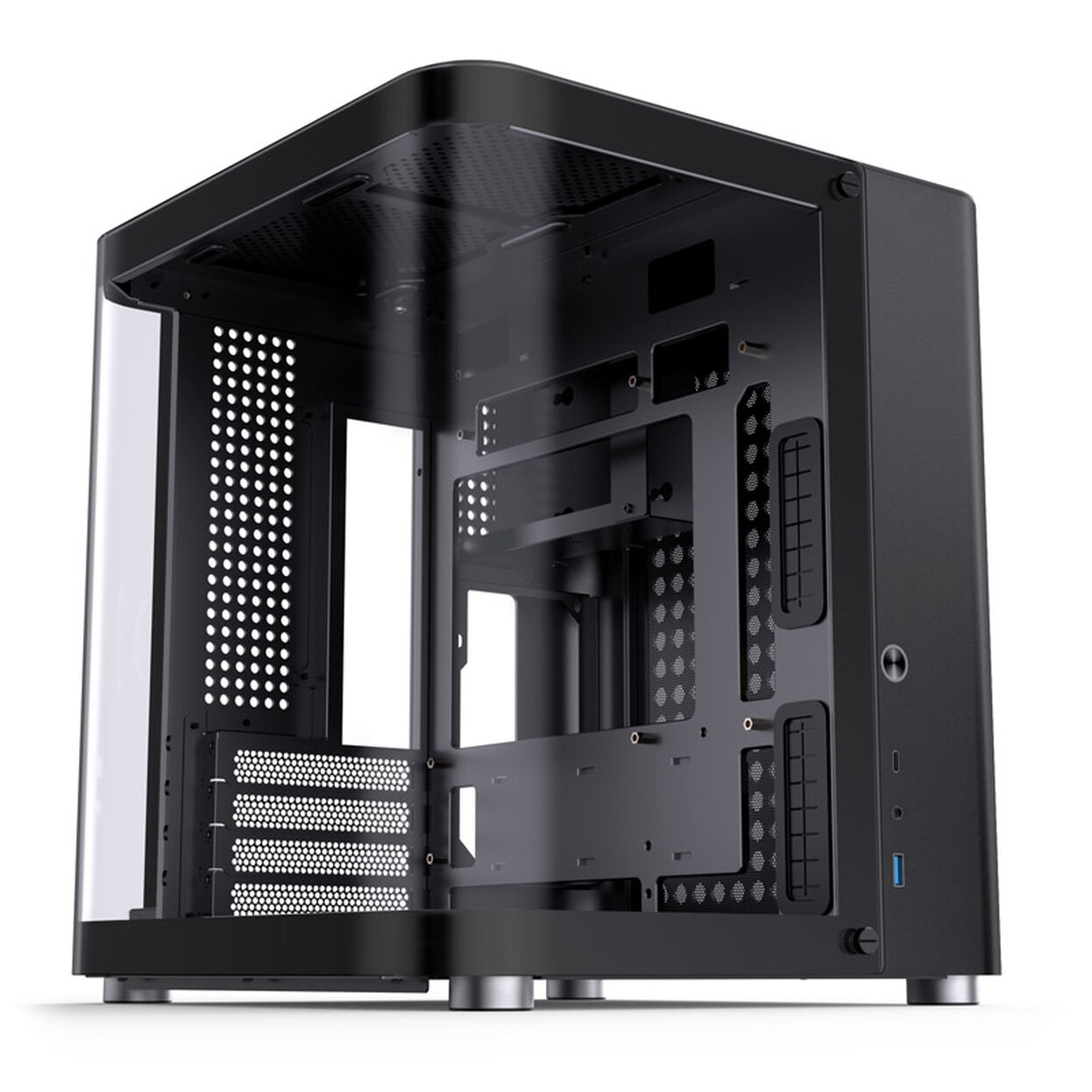 Jonsbo TK-1 2.0 Micro-ATX case, Tempered Glass - black