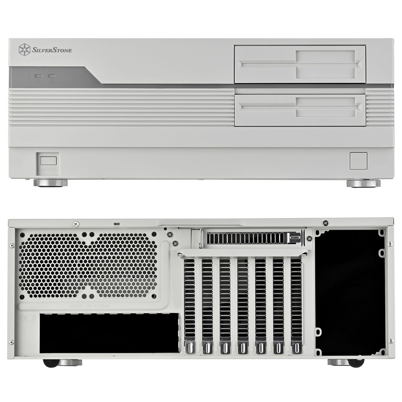 Silverstone FLP01 PC case, HTPC, SSI-CEB/ATX - white