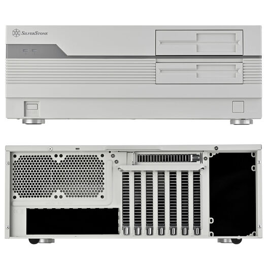 Silverstone FLP01 PC case, HTPC, SSI-CEB/ATX - white