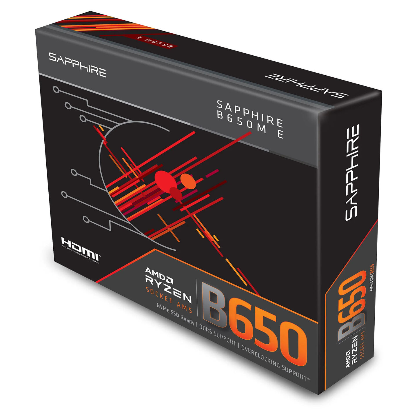 Sapphire B650M-E Motherboard, Socket AM5, AMD B650, mATX, DDR5