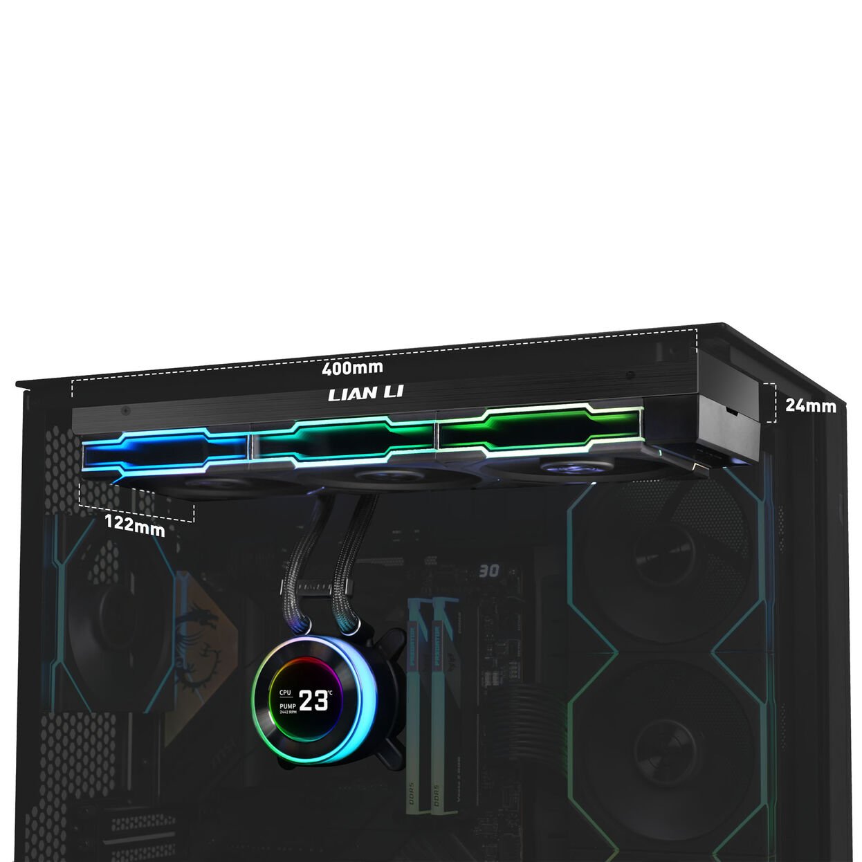 Lian Li HYDROSHIFT II LCD-C 360TL ARGB AiO Water Cooling - Black