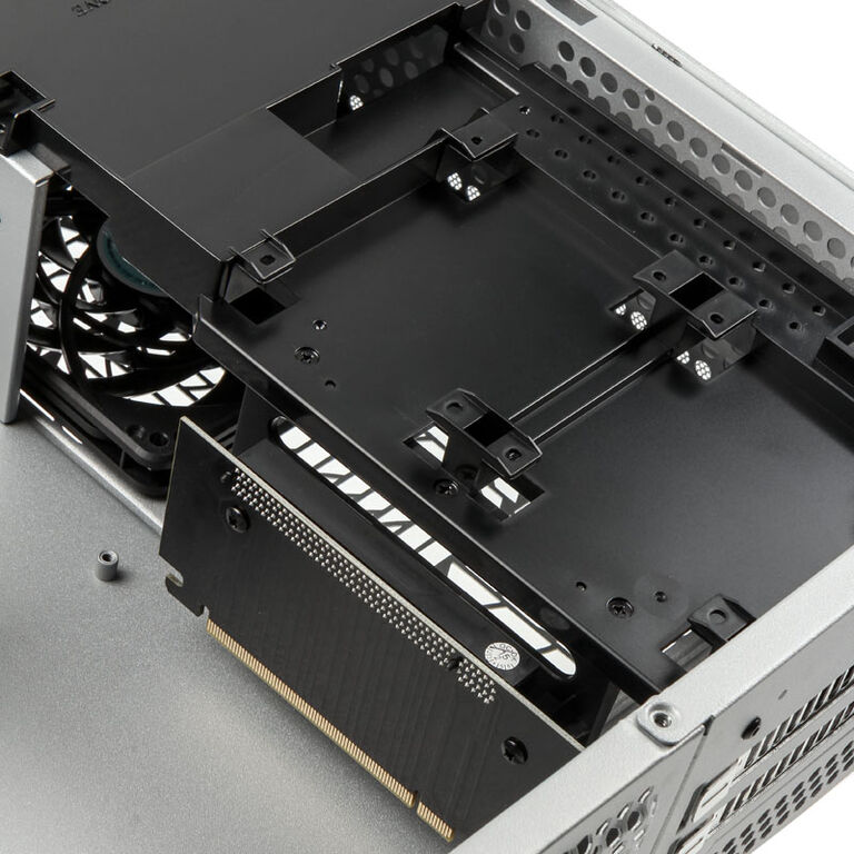 SilverStone SST-FTZ01S Fortress Mini-ITX Gehäuse - silber