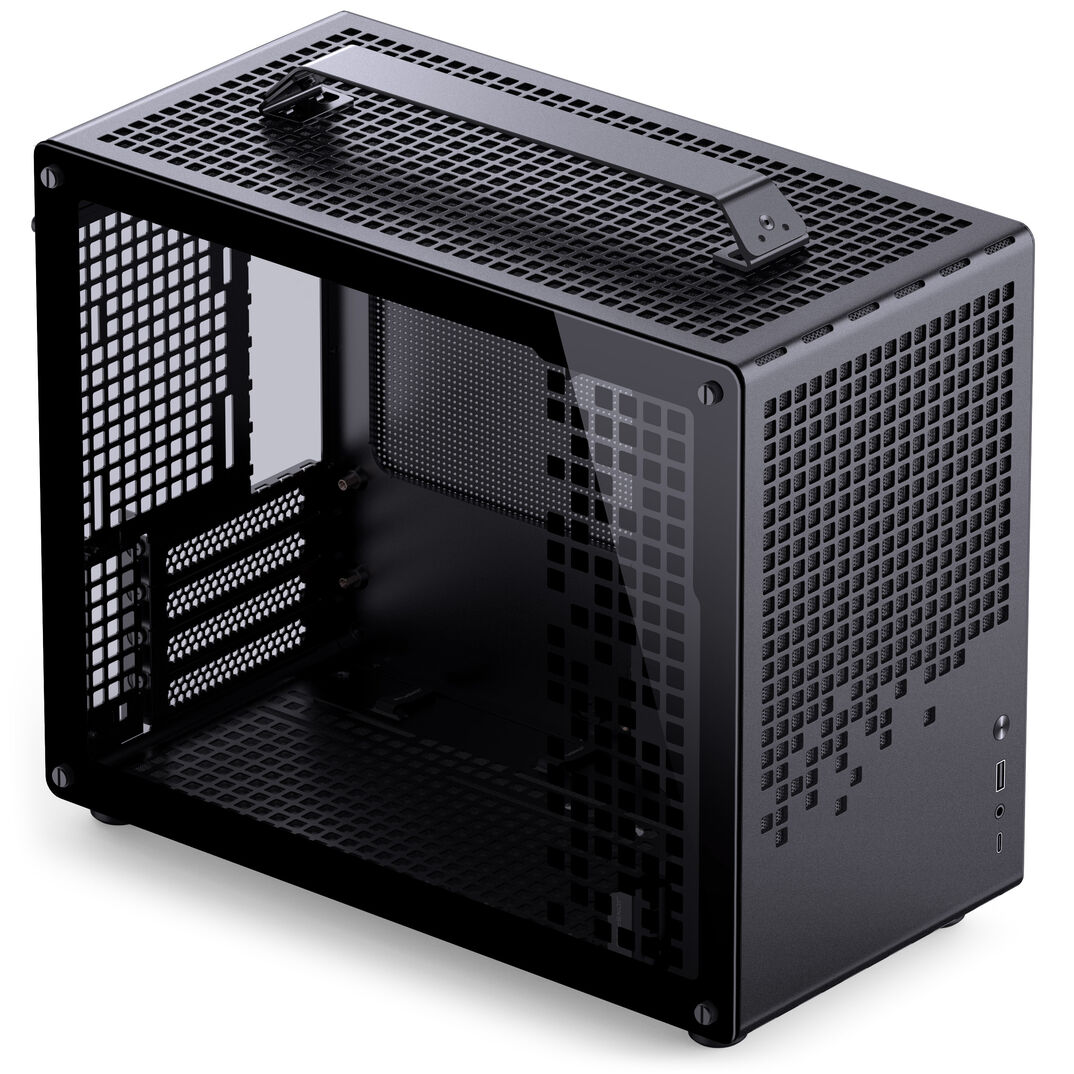 Jonsplus Z20 Micro-ATX Gehäuse, mit Tragegriff - schwarz