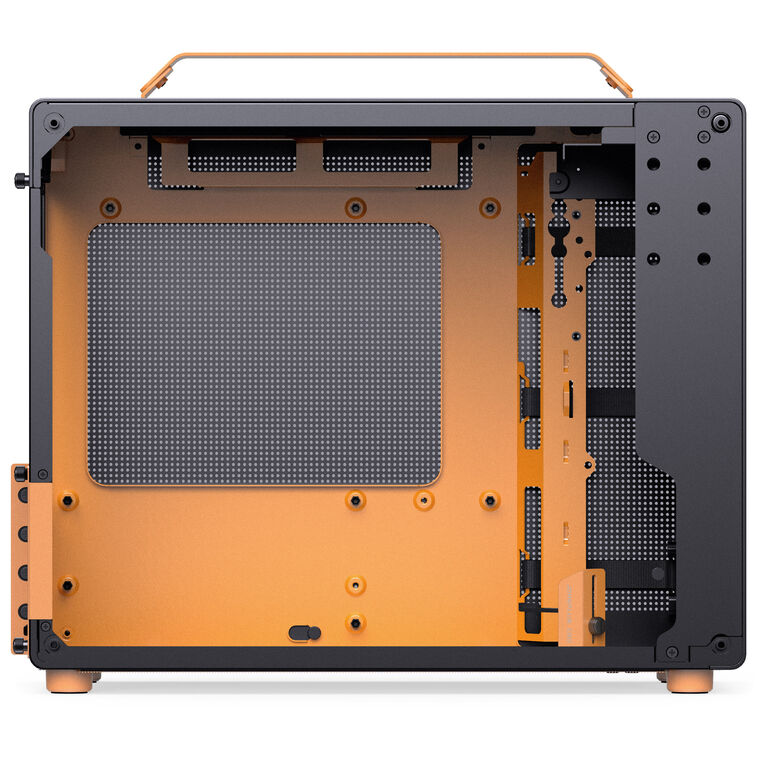 Jonsplus Z20 Micro-ATX case, with carrying handle - black/orange