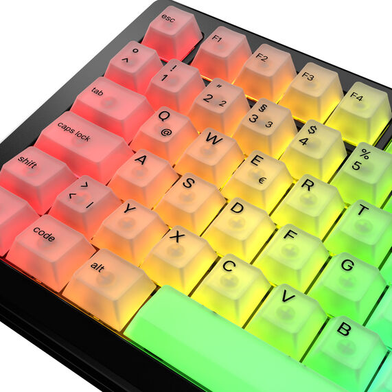 Glorious Polychroma V2 Keycaps, ANSI Layout (DE), Polycarbonat, UV ...