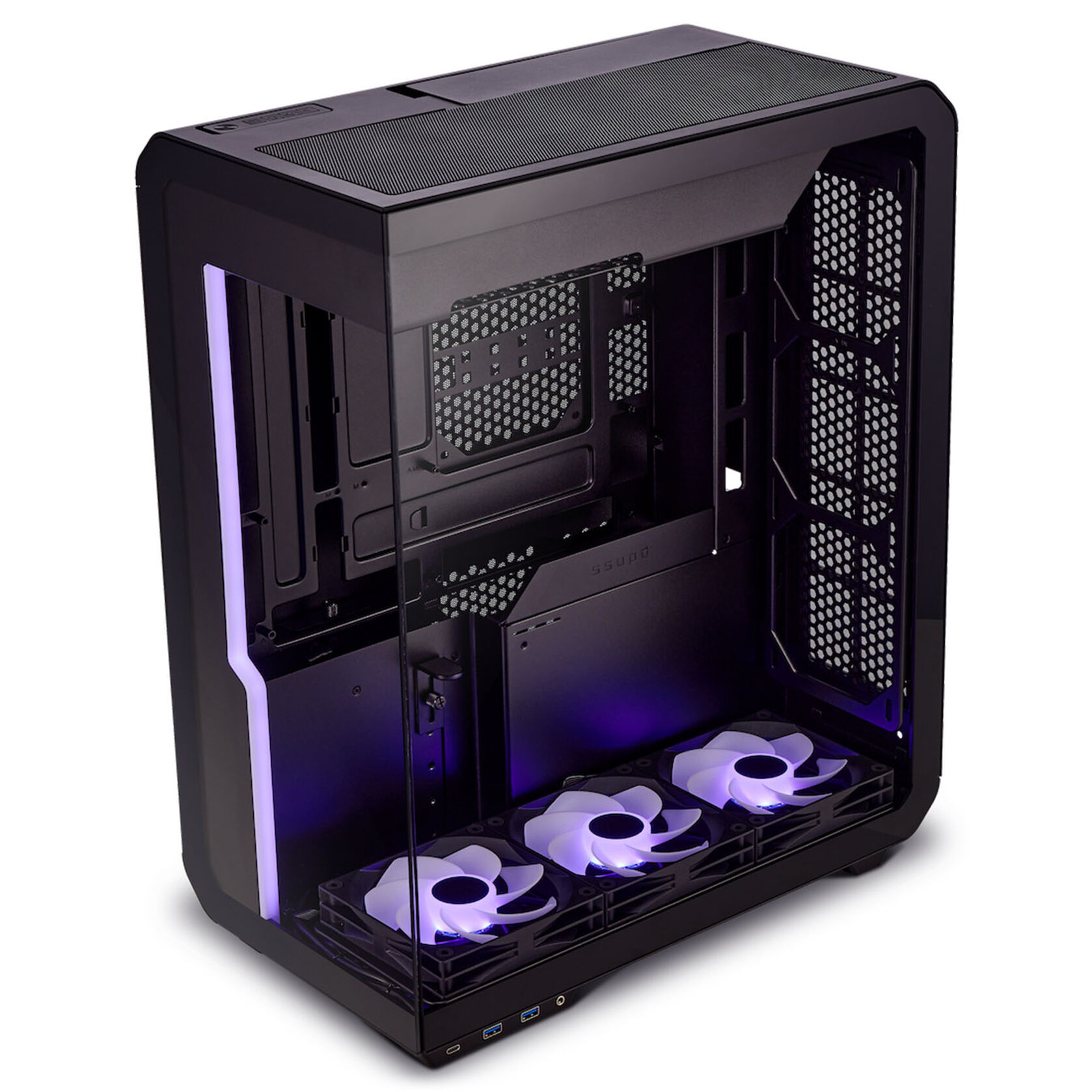 Ssupd Xhuttle PC case, mid tower, ATX, RGB, tempered glass - black