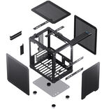 Jonsbo C6 PC Case, Mini Tower, Micro ATX, with carrying handle - black