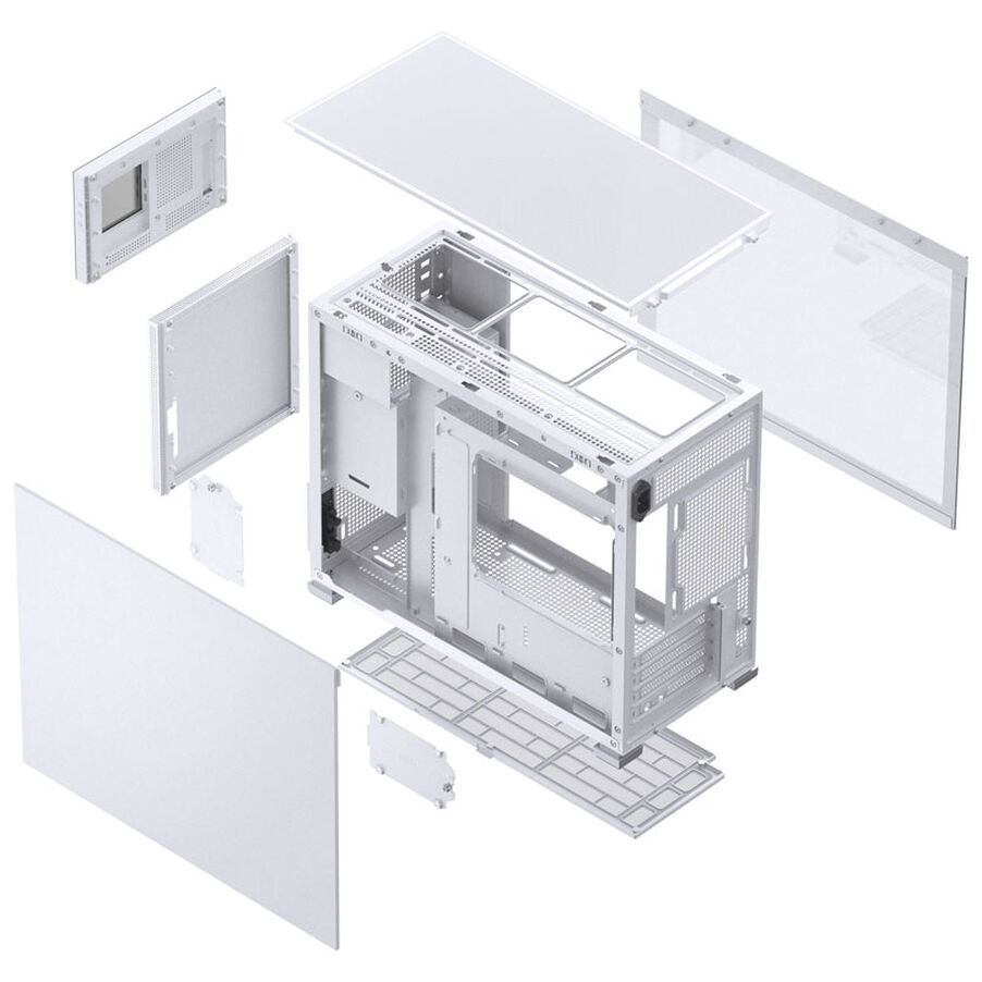 Jonsbo D31 MESH Screen Micro-ATX Case, Tempered Glass - white