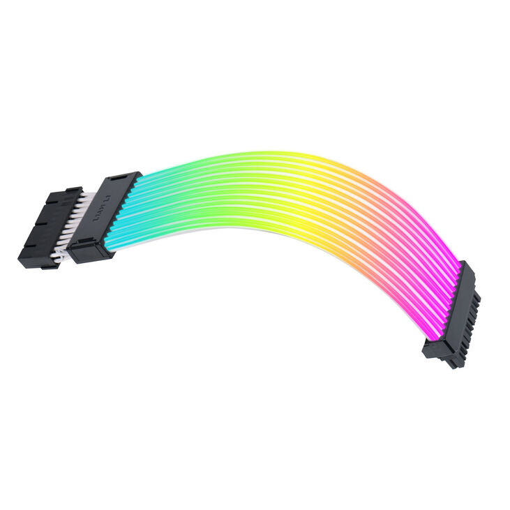 Lian Li Strimer Wireless 24-Pin RGB Motherboard Cable, with Dongle - White