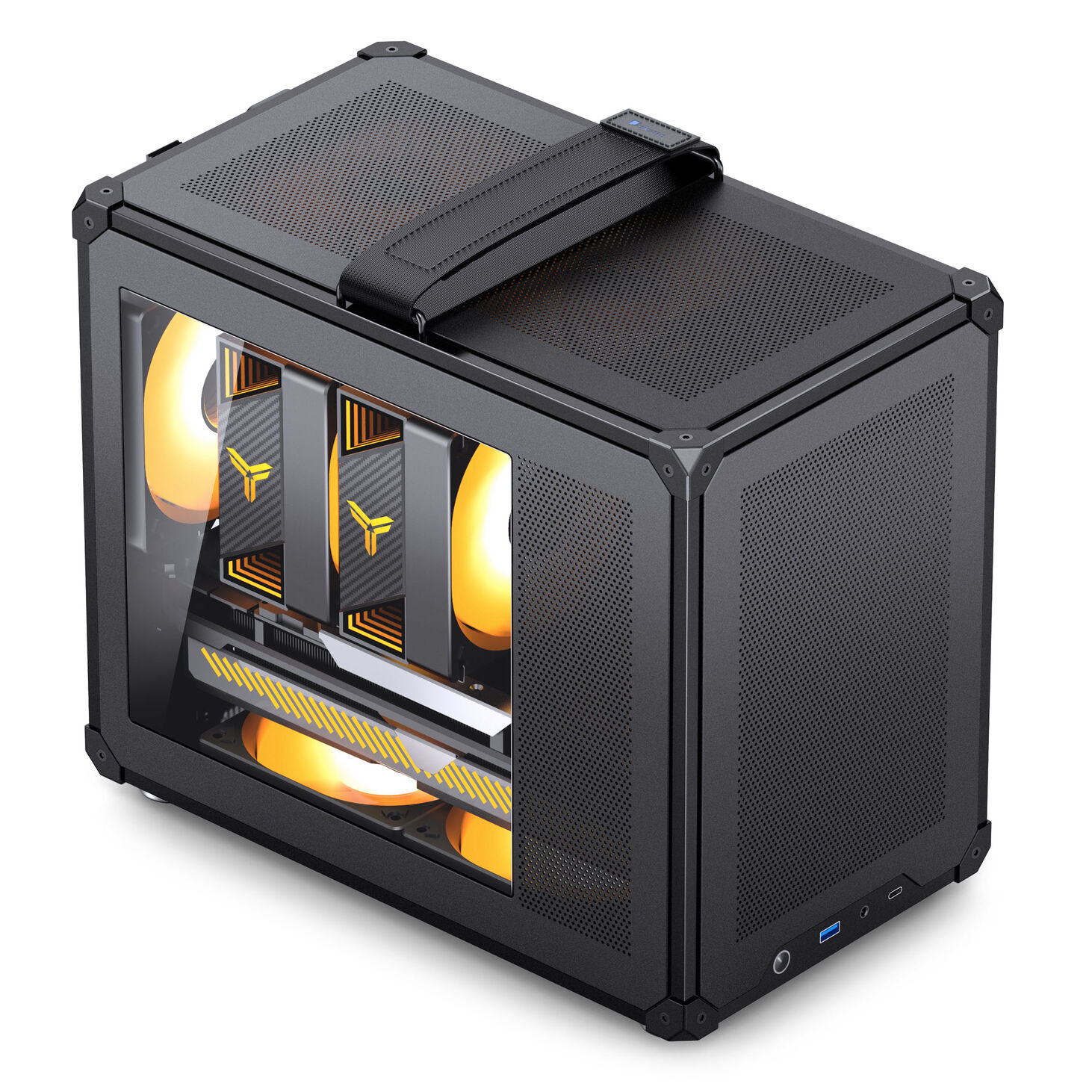 Jonsbo C6 MAX PC case, mini case, Micro-ATX, tempered glass - black