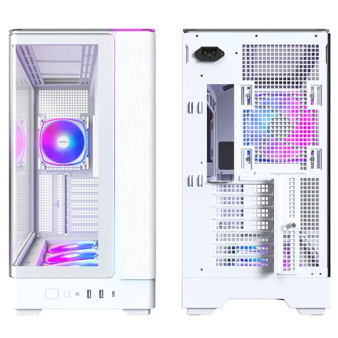 Montech KING 45 PRO PC Case, Mid Tower, ATX, Tempered Glass, RGB - white