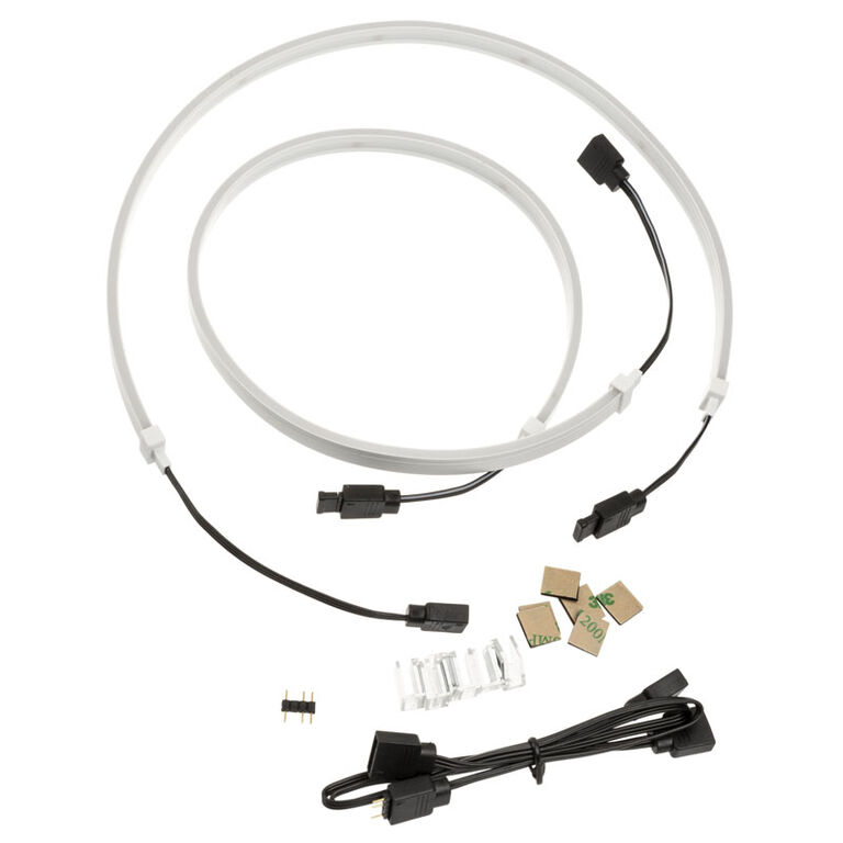 SilverStone LS04, ARGB LED-Streifen, 2er-Pack - weiß