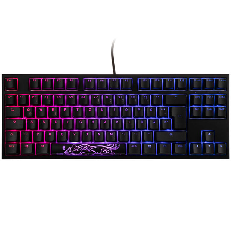 Ducky One 2 TKL PBT Gaming Keyboard, MX-Speed-Silver, RGB LED - black