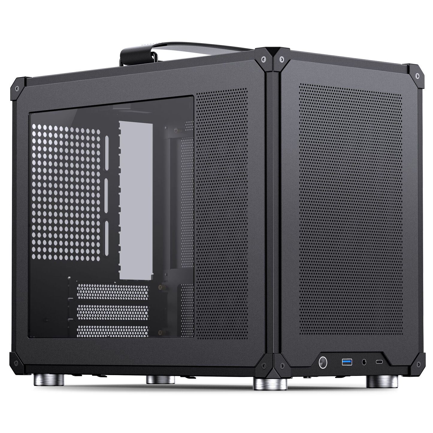Jonsbo C6 MAX PC case, mini case, Micro-ATX, tempered glass - black