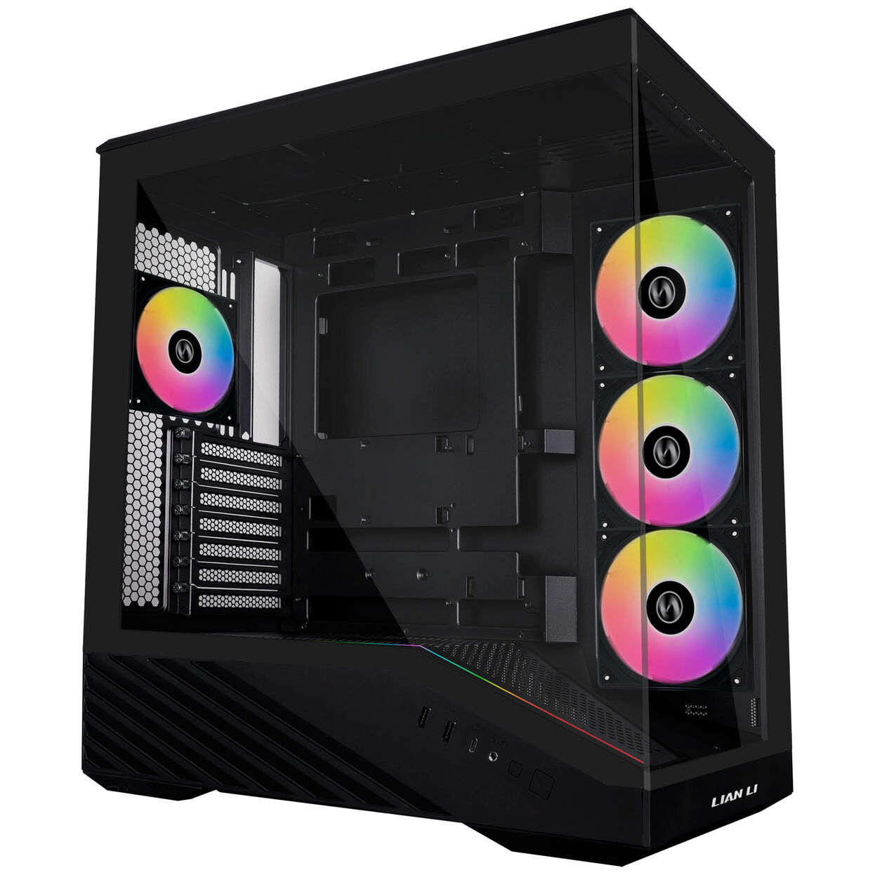 Lian Li Vector V100 PC Case, Midi Tower, ATX, RGB, Tempered Glass - Black