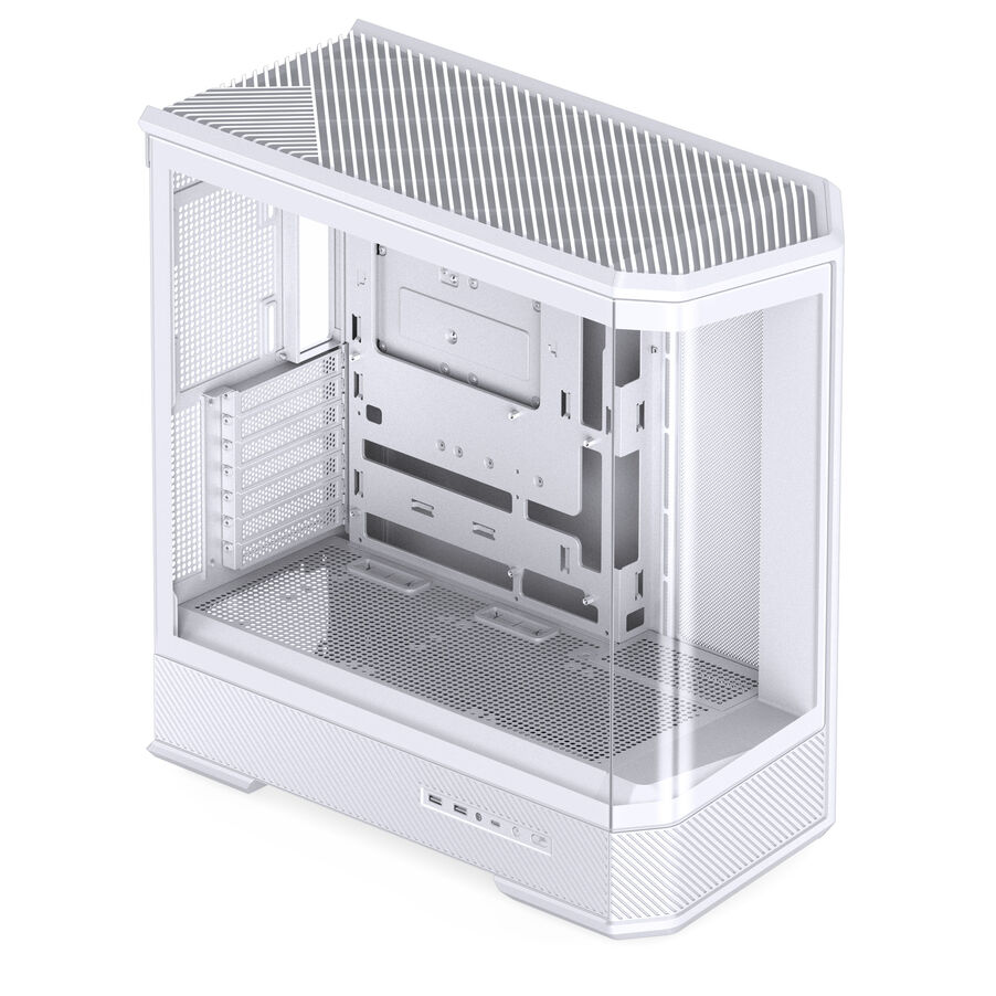 Jonsbo D400 PC-Gehäuse, Midi Tower, ATX, Tempered Glass - weiß
