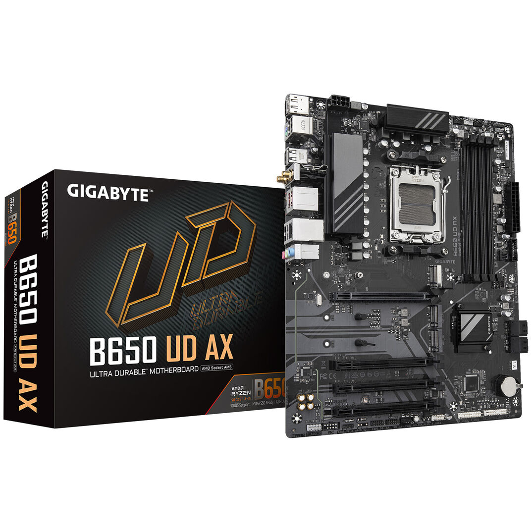 GIGABYTE B650 UD AX motherboard, socket AM5, AMD B650, ATX, DDR5