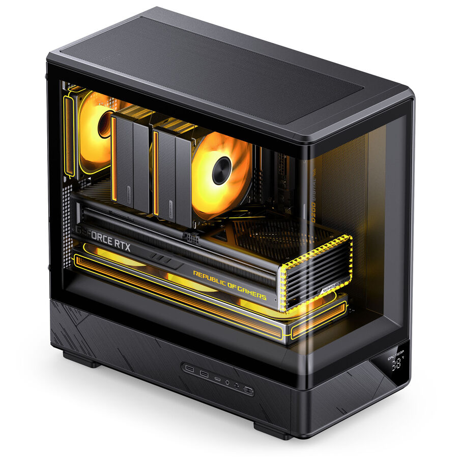 Jonsbo D200 PC Case, Mini Tower, mATX, Tempered Glass - black
