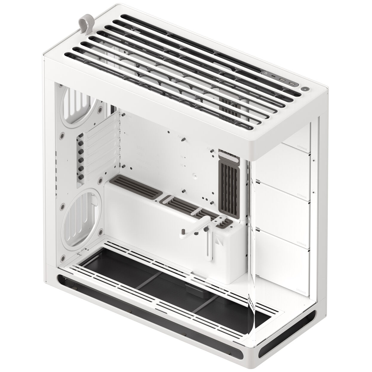 HAVN HS 420 PC Case, Mid Tower, E-ATX, Tempered Glass - White