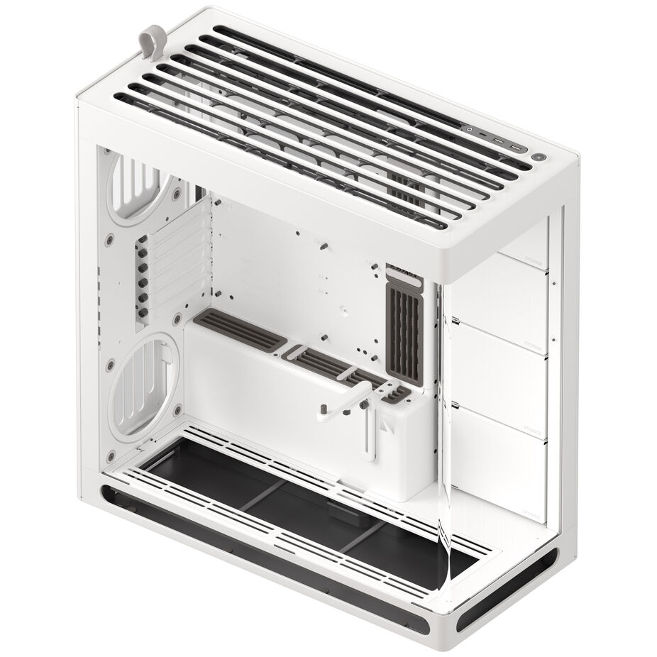 HAVN HS 420 PC Case, Mid Tower, E-ATX, Tempered Glass - White