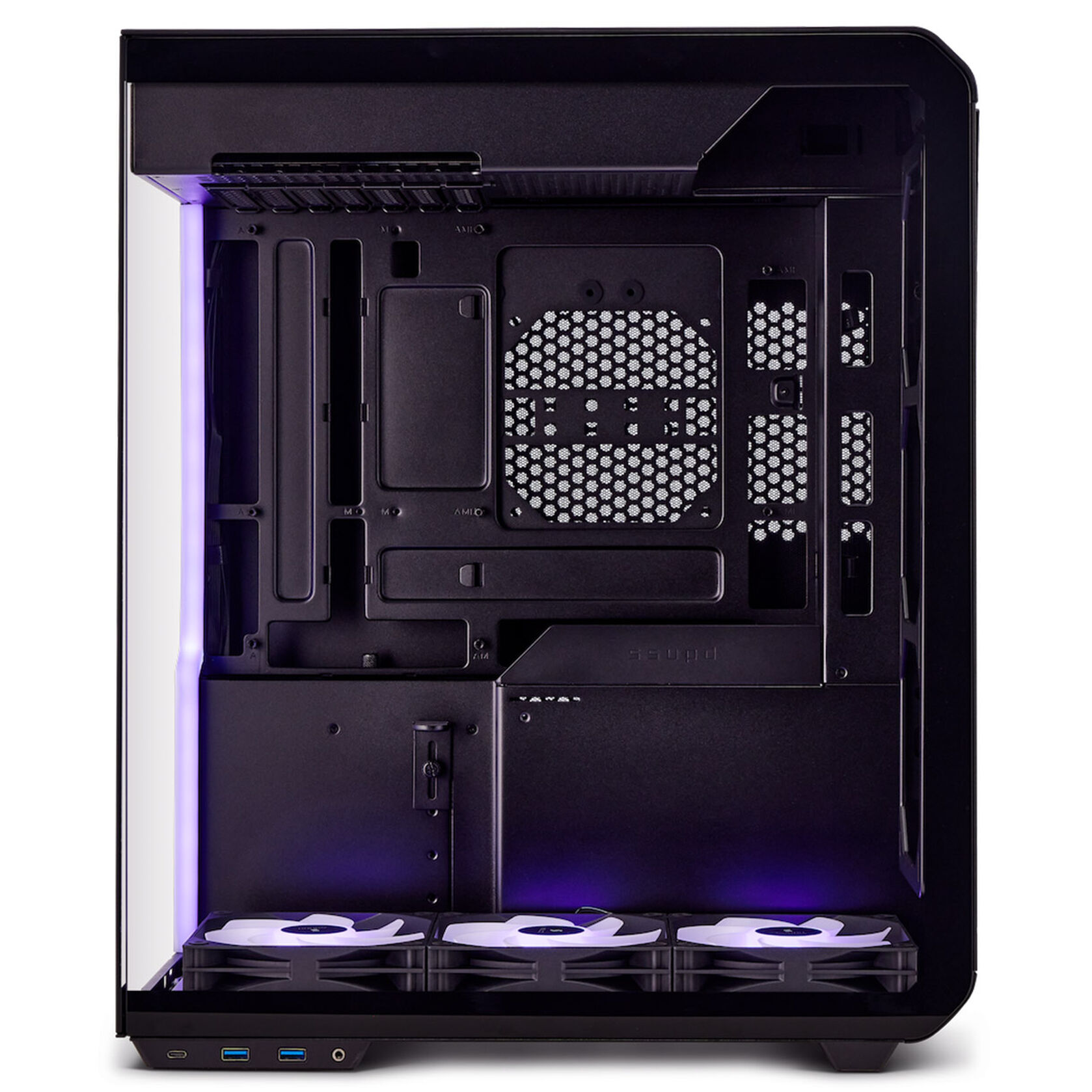 Ssupd Xhuttle PC case, mid tower, ATX, RGB, tempered glass - black