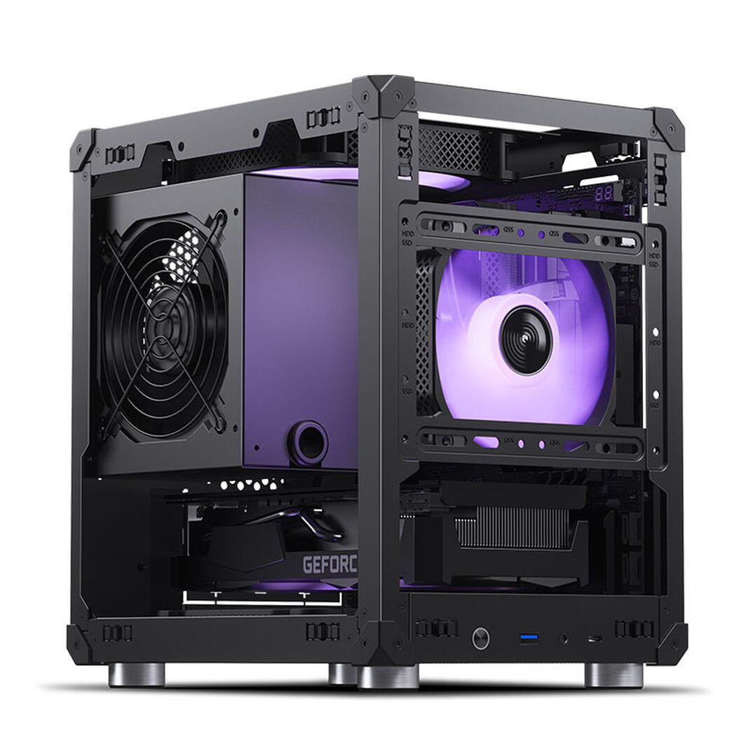 Jonsbo C6 PC Case, Mini Tower, Micro-ATX - black