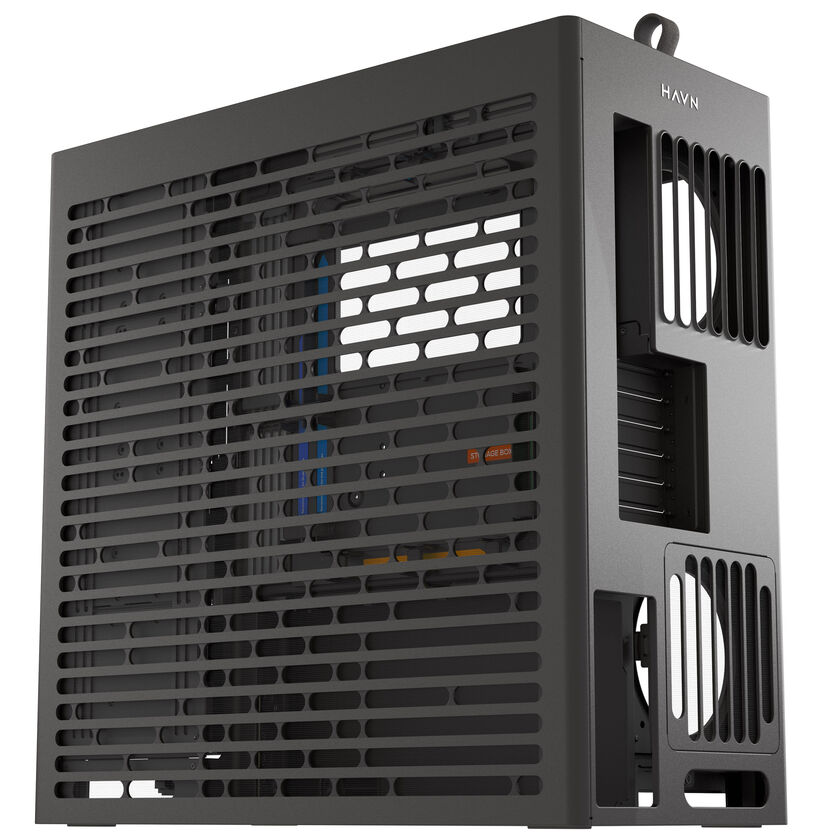 HAVN HS 420 PC Case, Mid Tower, E-ATX, Tempered Glass - Black