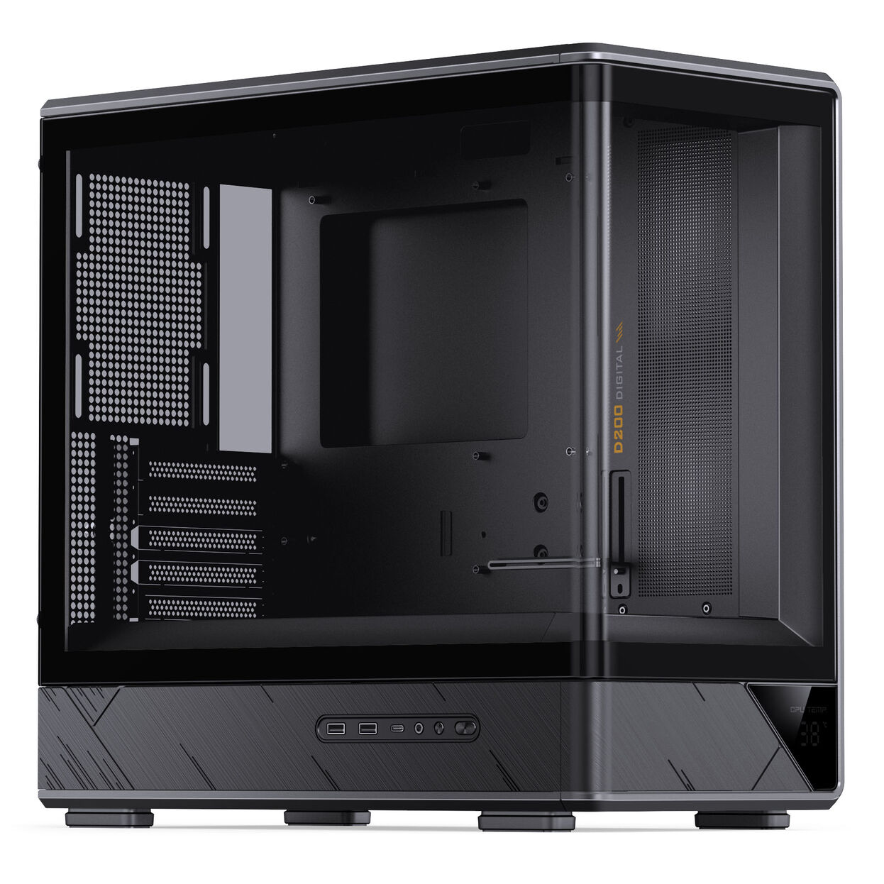 Jonsbo D200 PC Case, Mini Tower, mATX, Tempered Glass - black