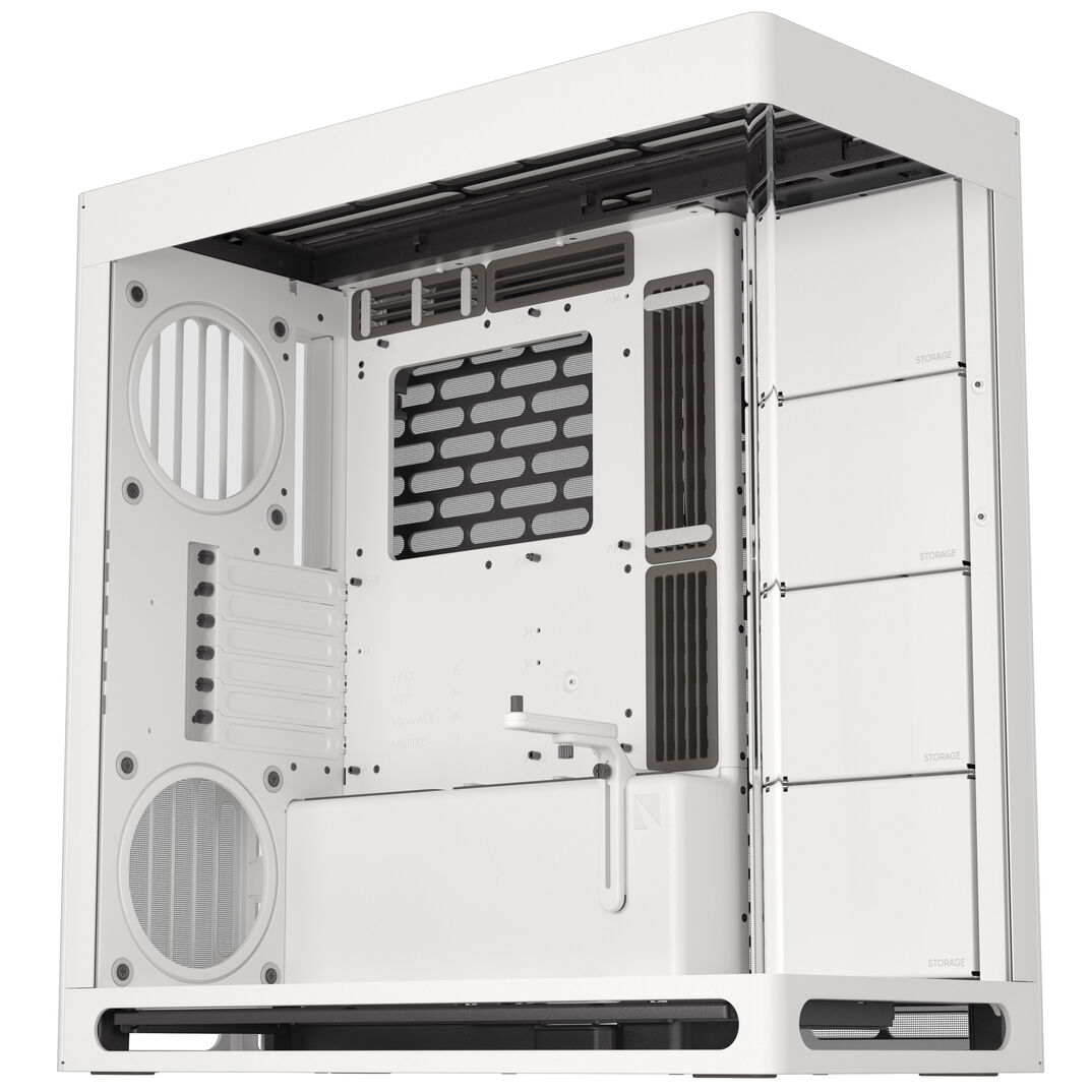 HAVN HS 420 PC Case, Mid Tower, E-ATX, Tempered Glass - White