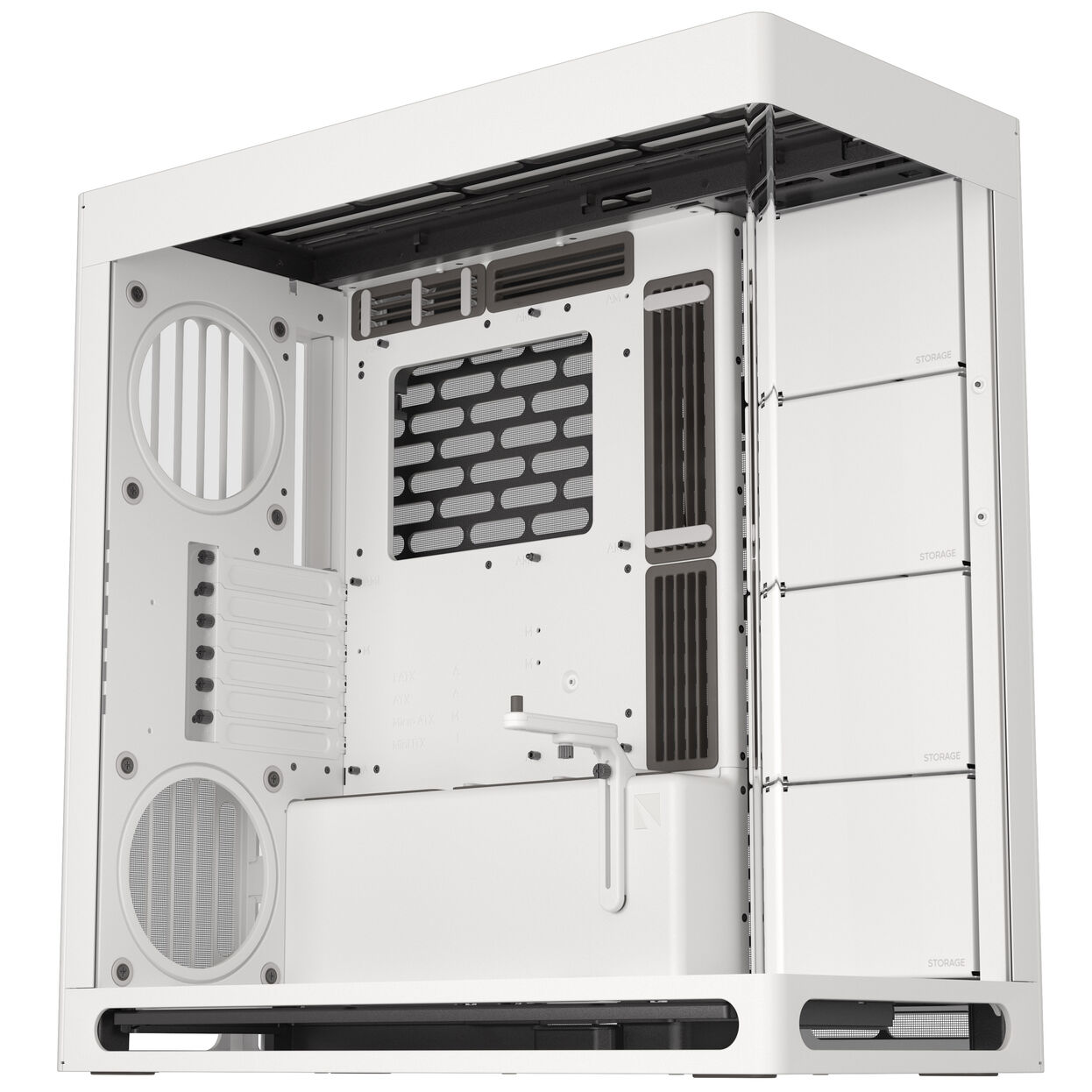 HAVN HS 420 PC Case, Mid Tower, E-ATX, Tempered Glass - White
