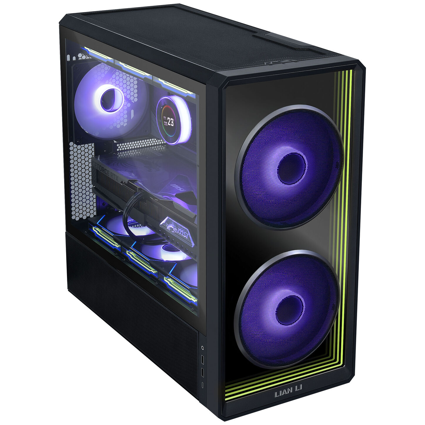 Lian Li LANCOOL 217 INF PC Case, Mid-Tower, Tempered Glass, RGB ...