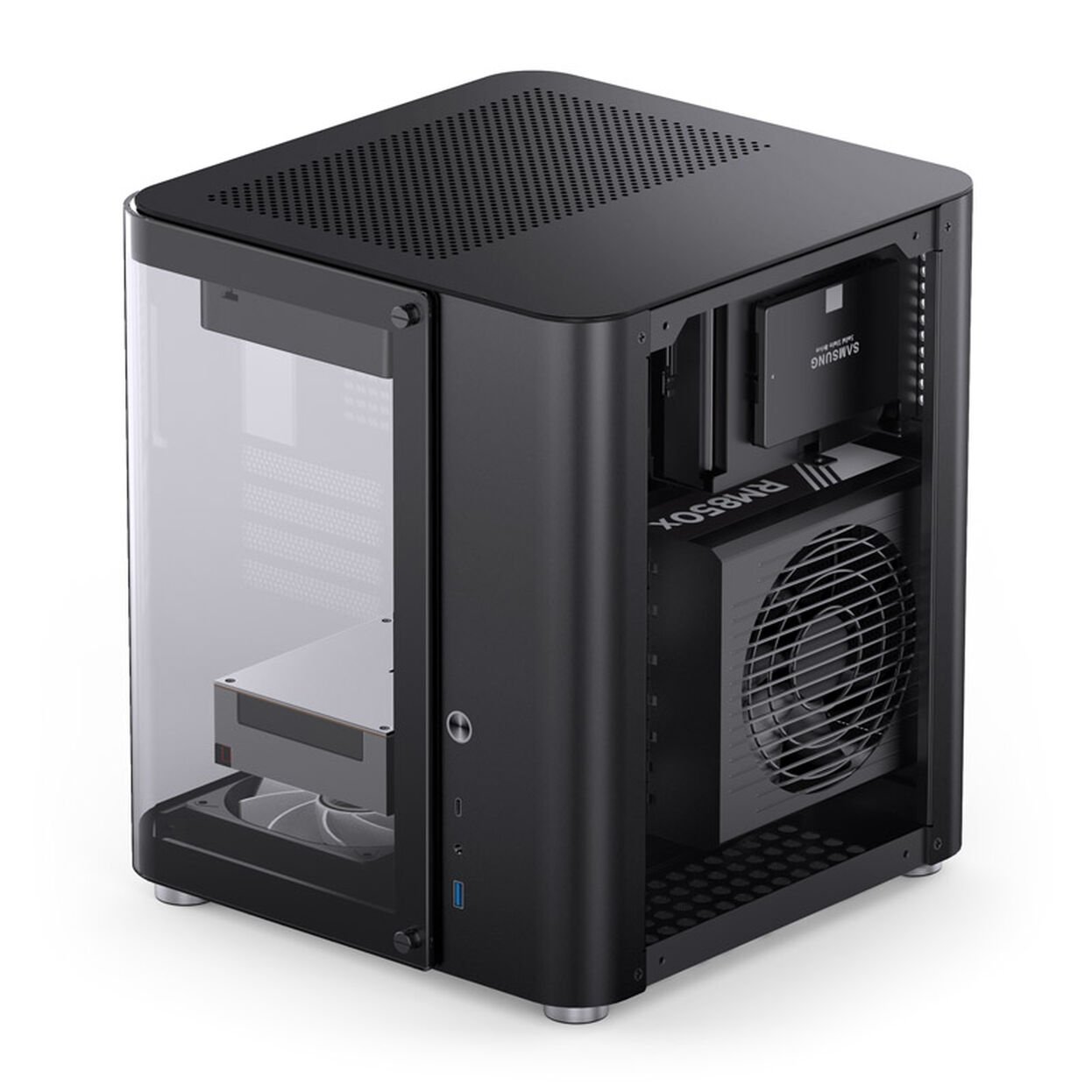 Jonsbo TK-1 2.0 Micro-ATX case, Tempered Glass - black