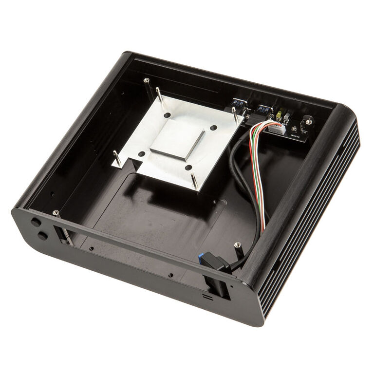 Akasa Euler S Fanless Thin-Mini-ITX Gehäuse, OEM - schwarz
