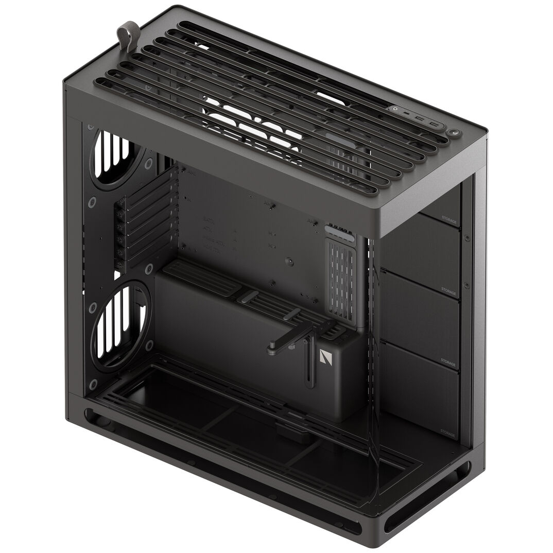 HAVN HS 420 PC-Gehäuse, Midi-Tower, E-ATX, Tempered Glass - schwarz