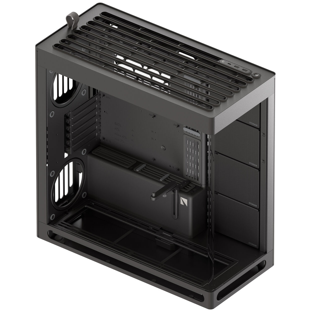 HAVN HS 420 PC Case, Mid Tower, E-ATX, Tempered Glass - Black
